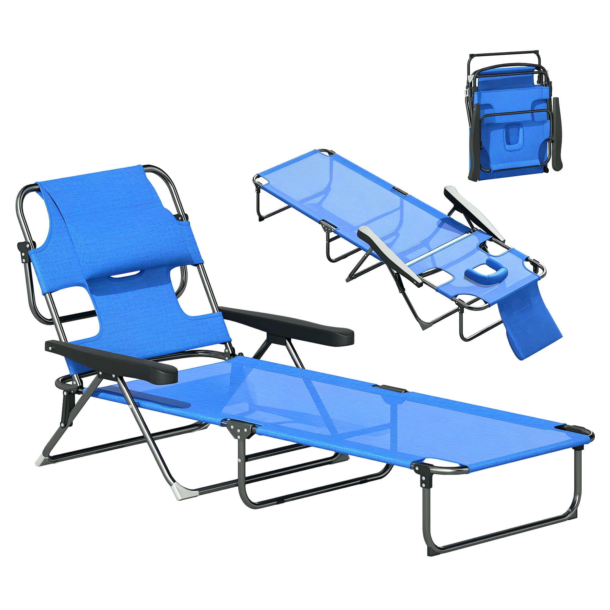 Click here for Outsunny Folding Lounge Chair W/ Reclining Back  T... prices