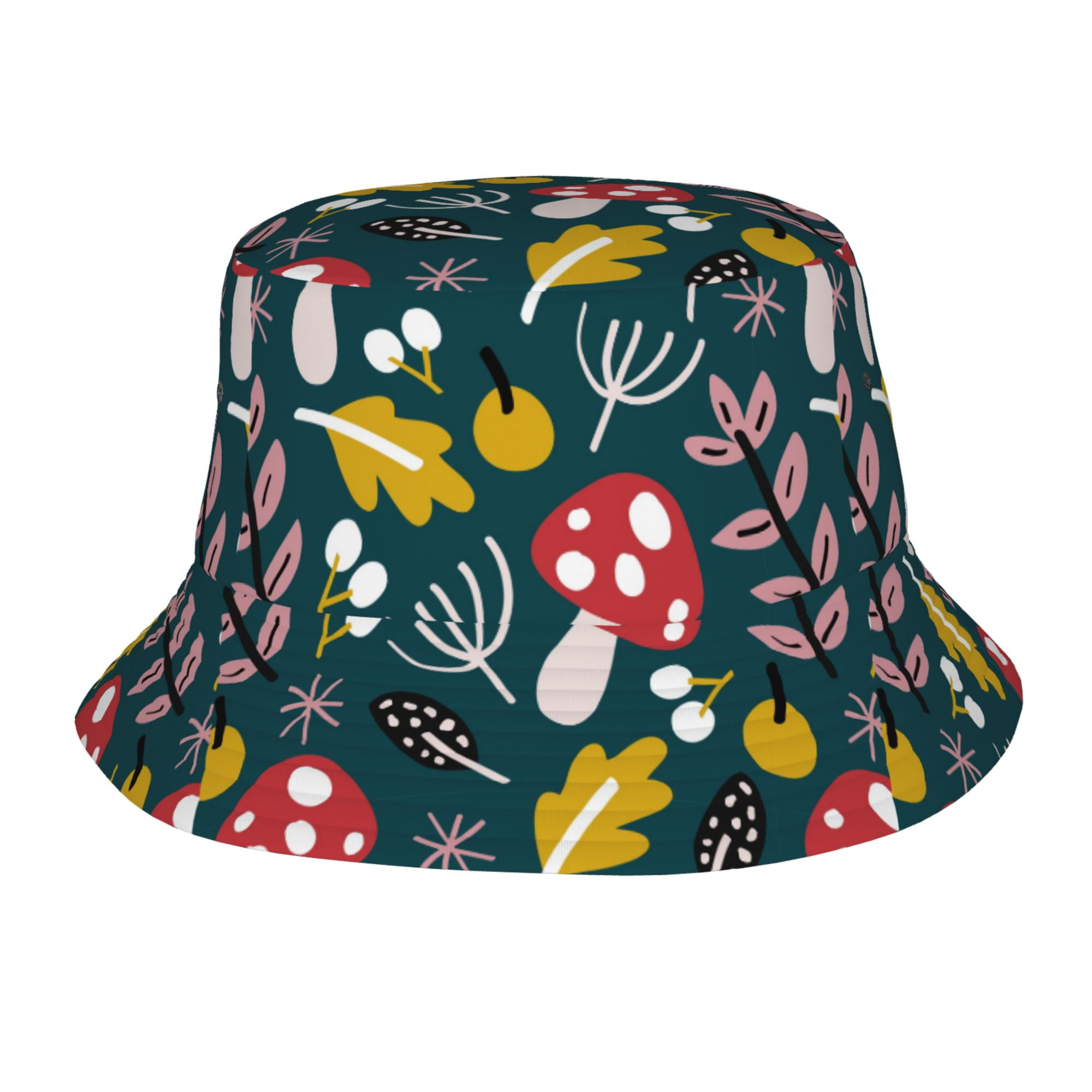 ZICANCN Bucket Hat -Nature Forest Trees Mushroom Unisex Print Double ...