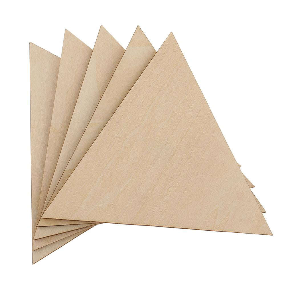 3 Mm Thick Unfinished Wood Cutout Triangle Wooden Pieces For Creating ...