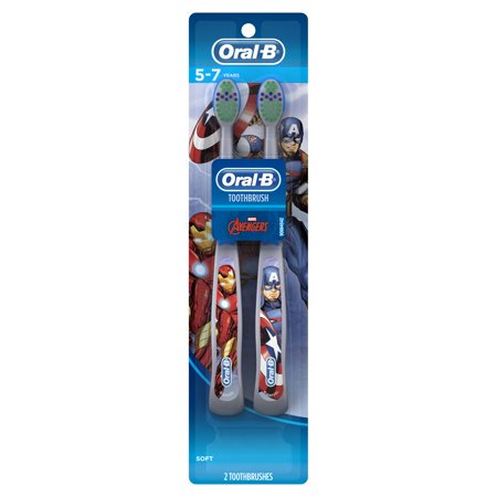 Oral-B Kid's Manual Toothbrush featuring Marvel's Avengers, 2 count ...
