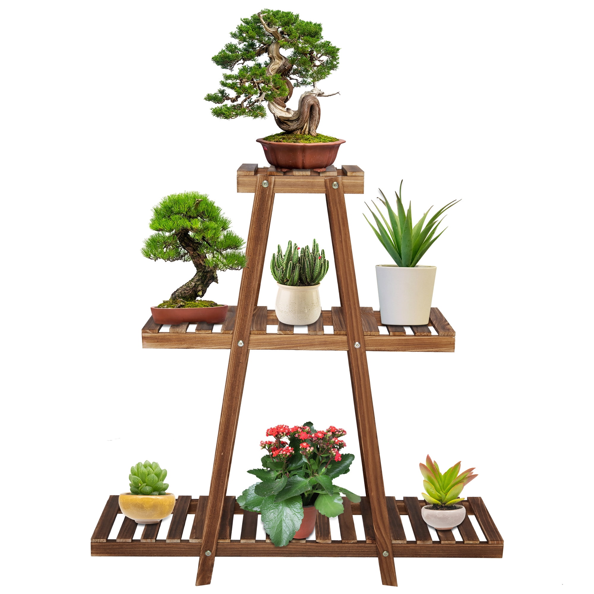 YouLoveIt Wood Plant Stand Flower Stand Shelf Planter Pots Shelves ...