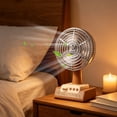 Bear Themed Rechargeable Desktop Fan, 3-Speed Wind USB Mini Fan, Quiet ...