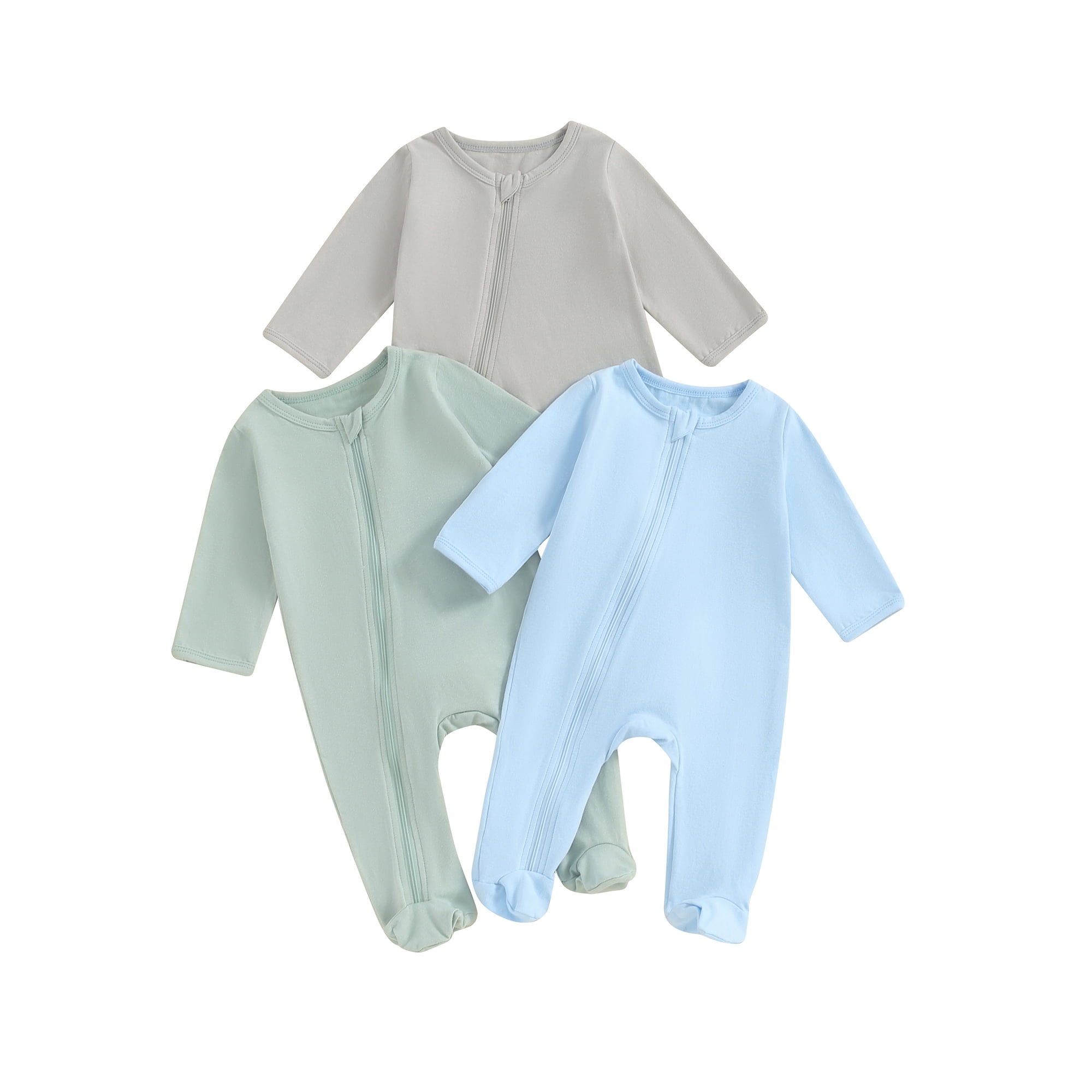 Click here for Sylvamorning Newborn Baby Boy Girl 3-Pack Footed J... prices
