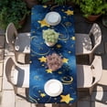 Blue Starry Sky Fitted Rectangle Tablecloth 32" x 96" Star Galaxy ...
