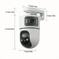 2.4G&5GHz WiFi 2K Dual Lens Wireless Monitoring Camera, Dual Lens Dual ...