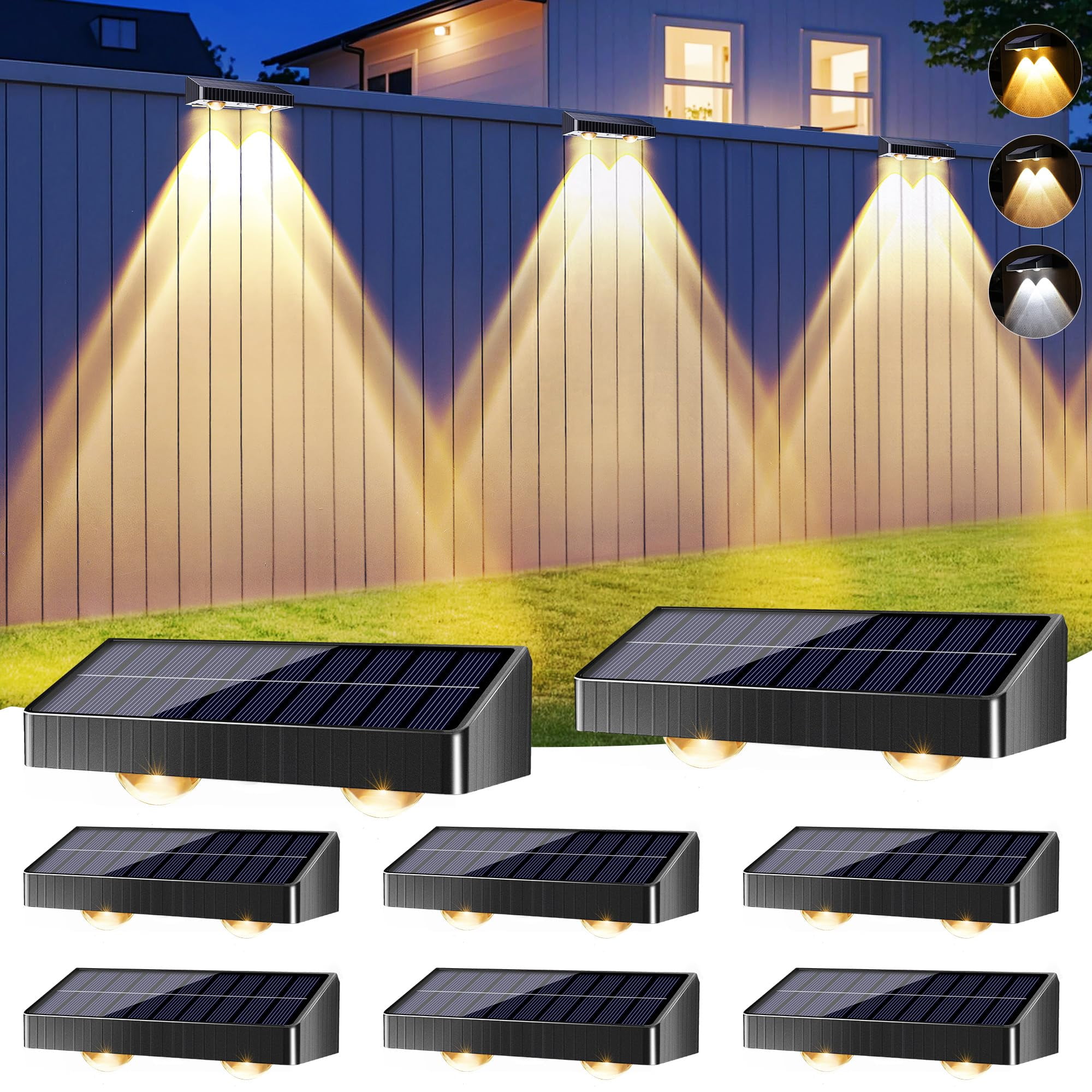 Click here for Brizled Solar Fence Lights  8 Pack 3 Colors 6 Mode... prices