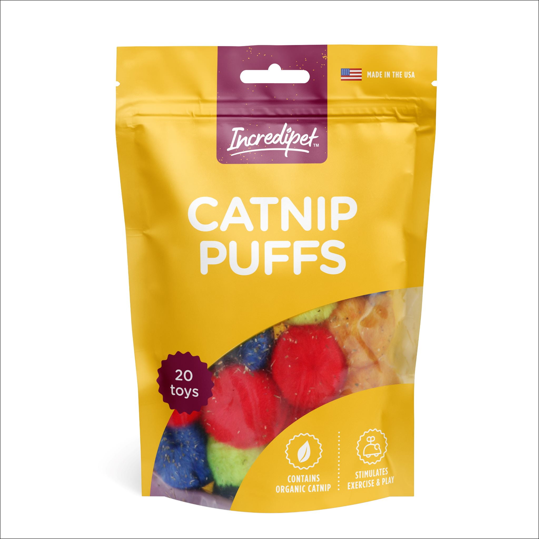 Incredipet Catnip Puffs Cat Toy - Walmart.com