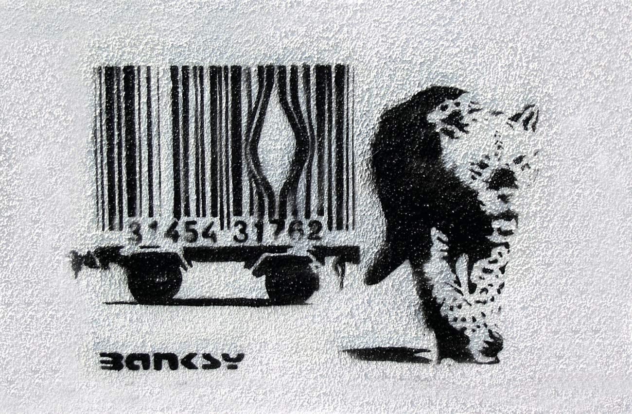 Prints Home Décor Leopard Poster Banksy Leopard Barcode Graffiti Poster ...