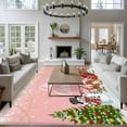 6x9 Area Rugs for Living Room, Pink Christmas Non Slip Area Rugs for ...