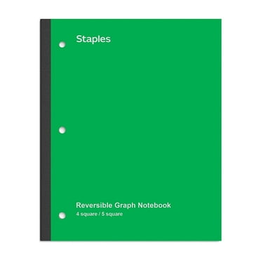 Staples Composition Notebook 7.5" x 9.75" Graph Ruled 80 Sheets Blue ...