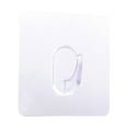 10x Removable Clear Self Adhesive Hooks Wall Sticky Holder Heavy Duty ...