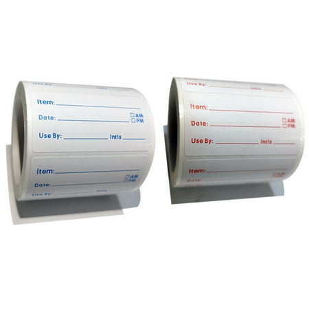 TESNN 2 Rolls of Dissolvable Food Labels for Containers 1x2" Food Date ...