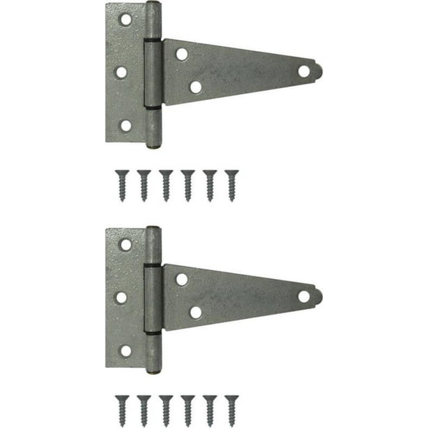 ProSource Heavy Duty T-Hinge, 4 In L 2 Mm Thick Door Leaf, Fixed, Steel ...