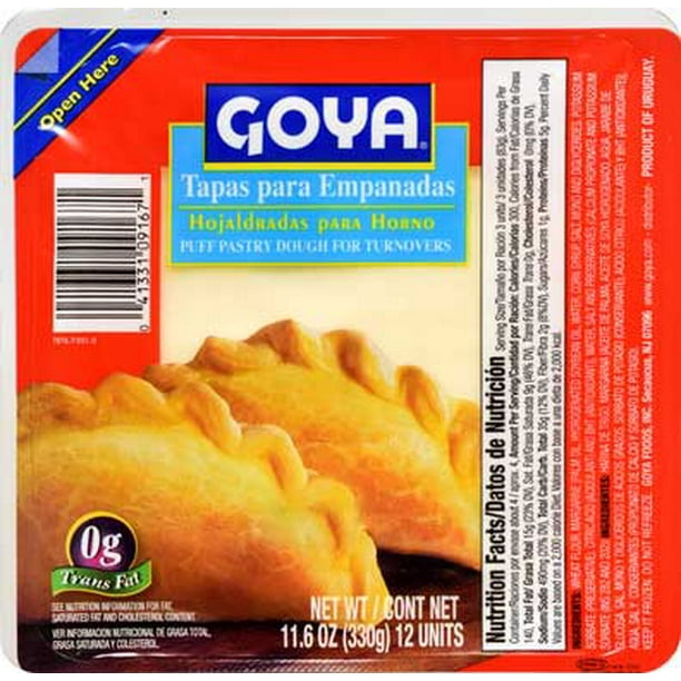 Goya Tapa Empanada Dough Shell, 11.6 Ounce - 16 per Case, Pastry Dough ...