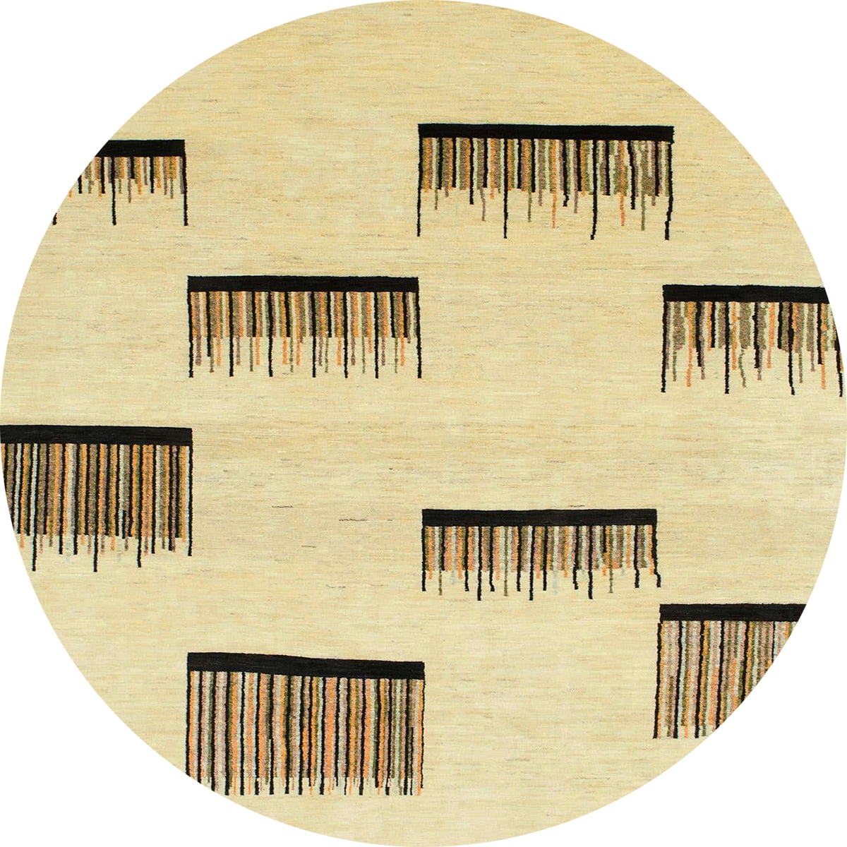 Ahgly Company Indoor Round Abstract Copper Green Solid Area Rugs, 6 ...