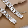 EIMELI 925 Sterling Silver Mens Bracelet Heavy Thick Cuban Link Chain ...