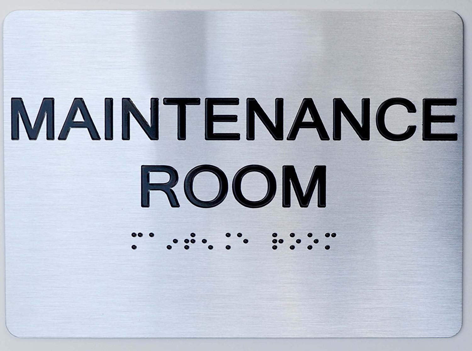 Maintenance Room Sign (Aluminum, Brush Silver, Size 5X7) The Sensation ...