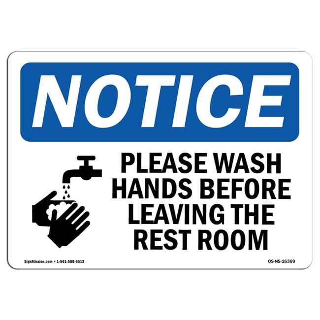 Click here for Signmission Notice Please Wash Hands Before Leavin... prices