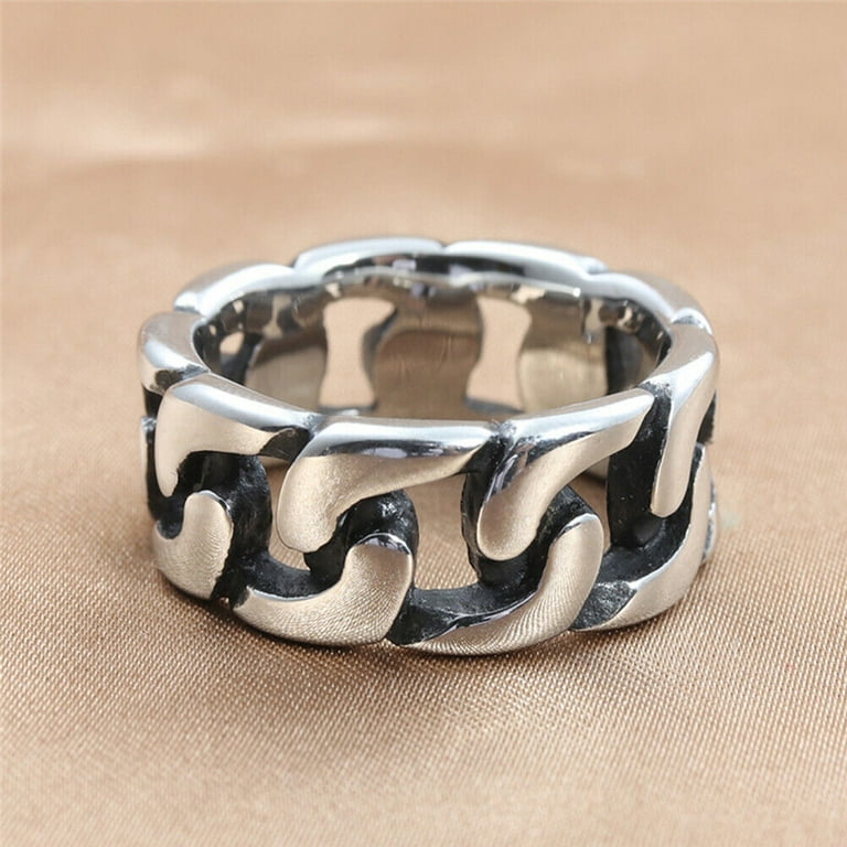 Stainless steel cuban link ring store