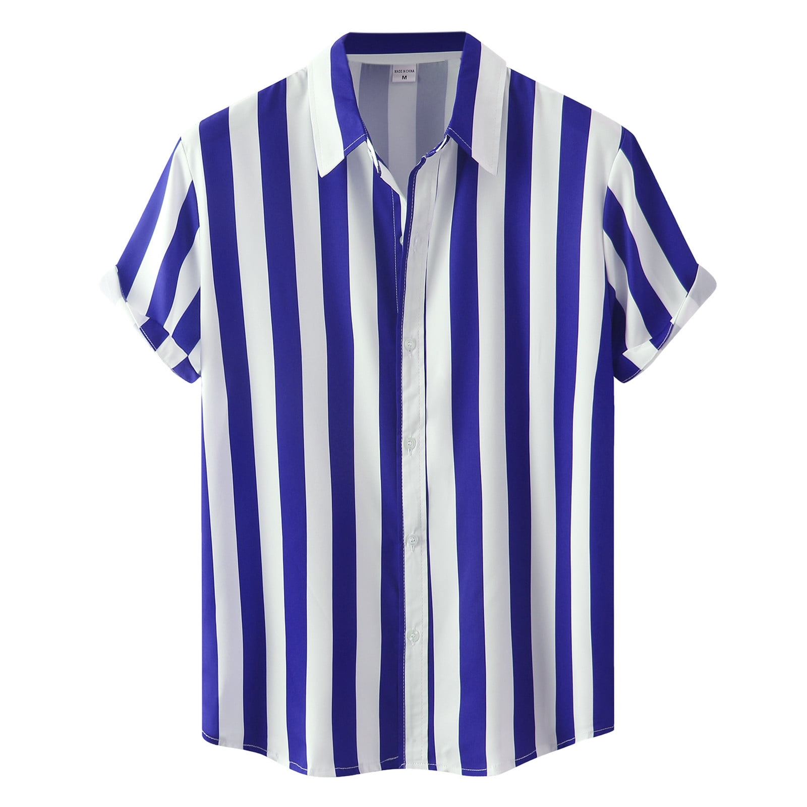 Click here for Shixiaoo Male Summer Hawaii Striped Print Shirt Sh... prices