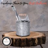 Autumn Alley Farmhouse Toothbrush Holder in Rustic Galvanized Gray ...