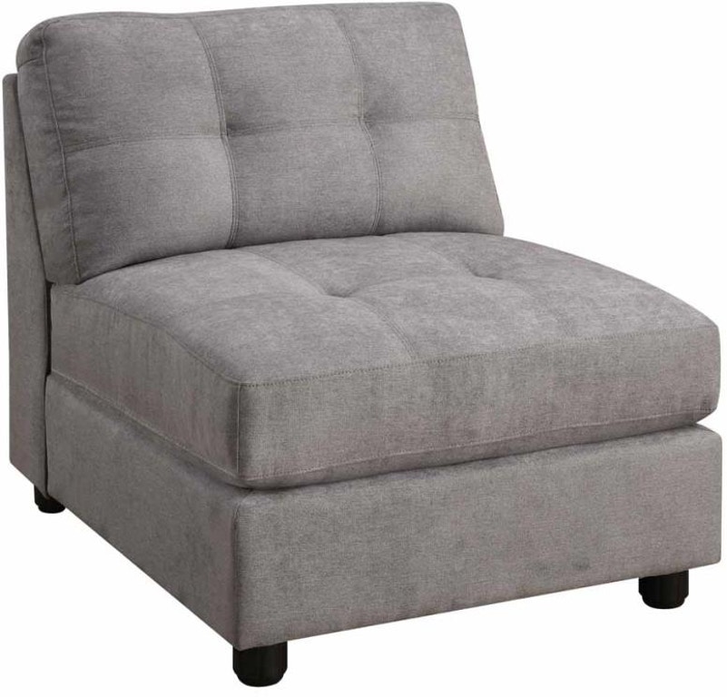 Claude Grey Armless Chair - Walmart.com