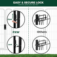 "FXW Outdoor Dog Playpen, 16-Panel, 45"" Height, Door Access, Suitable ...