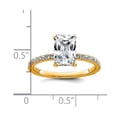 14k Solid Yellow Gold 2ct Cert Lab Grown Diamond SI+ G+ Radiant With ...