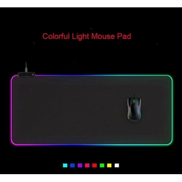 RGB Gaming Large Extended Soft Led Mouse Pad and Desk Pad with 14 ...