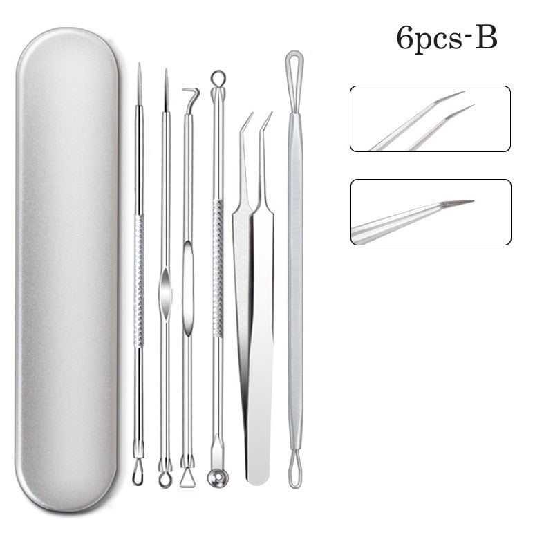 Acne Blackhead Removal Needles Black Dots Cleaner Head Pore Deep ...