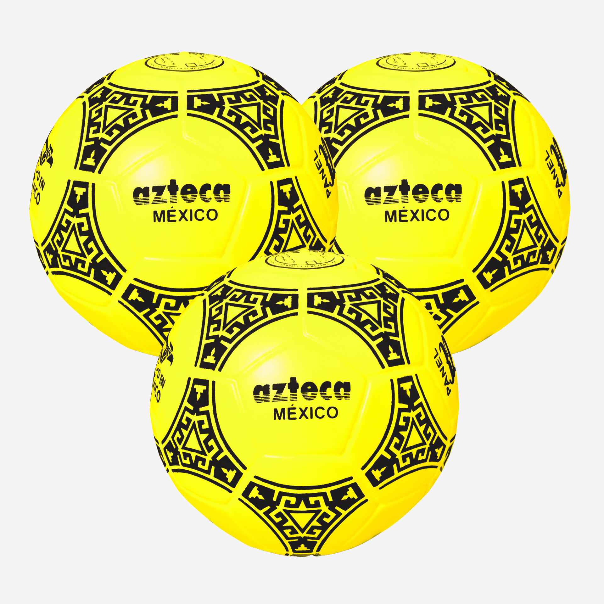 3pz Balon Fútbol Azteca No5 Adulto Panel 32 Reforz Todo Terreno ...