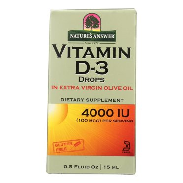 Nature's Answer Vitamin D3 Drops, 0.5 Fl Oz - Walmart.com