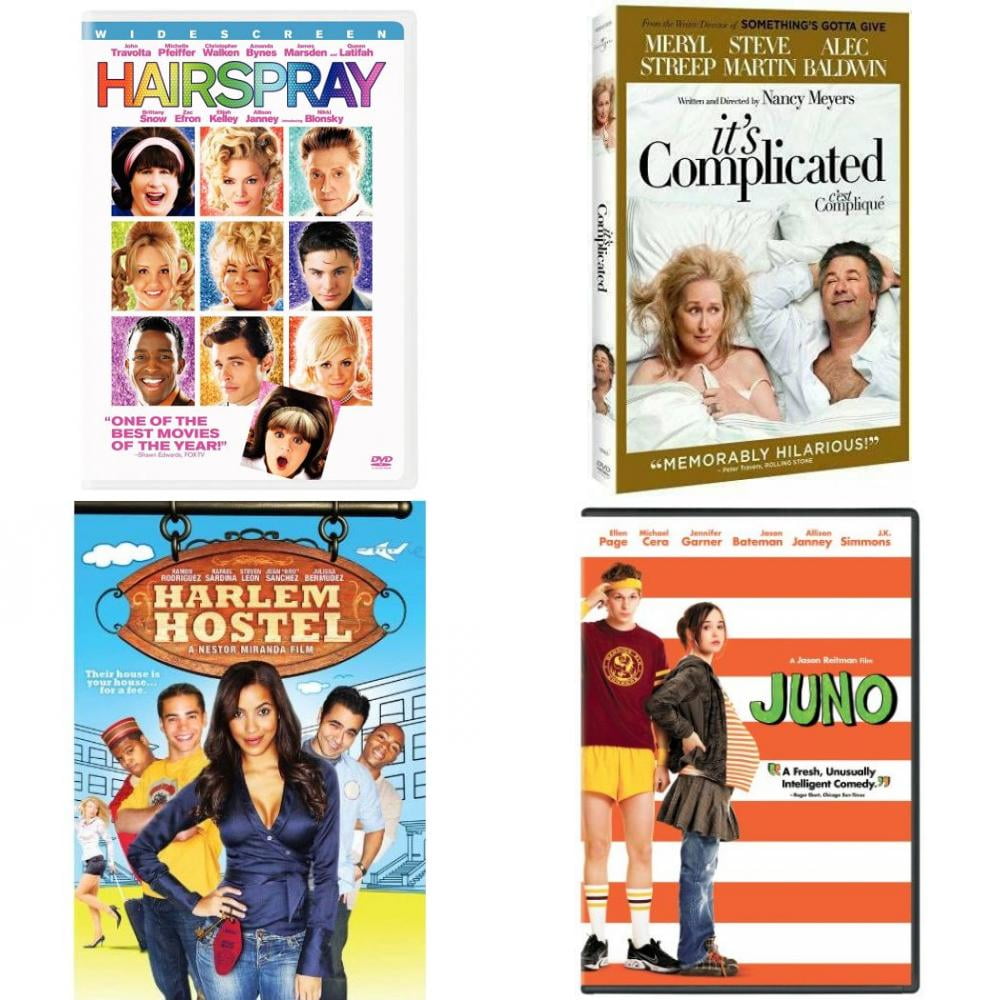 Comedy 4 Pack DVD Bundle: Hairspray : It's Complicated : Harlem Hostel ...