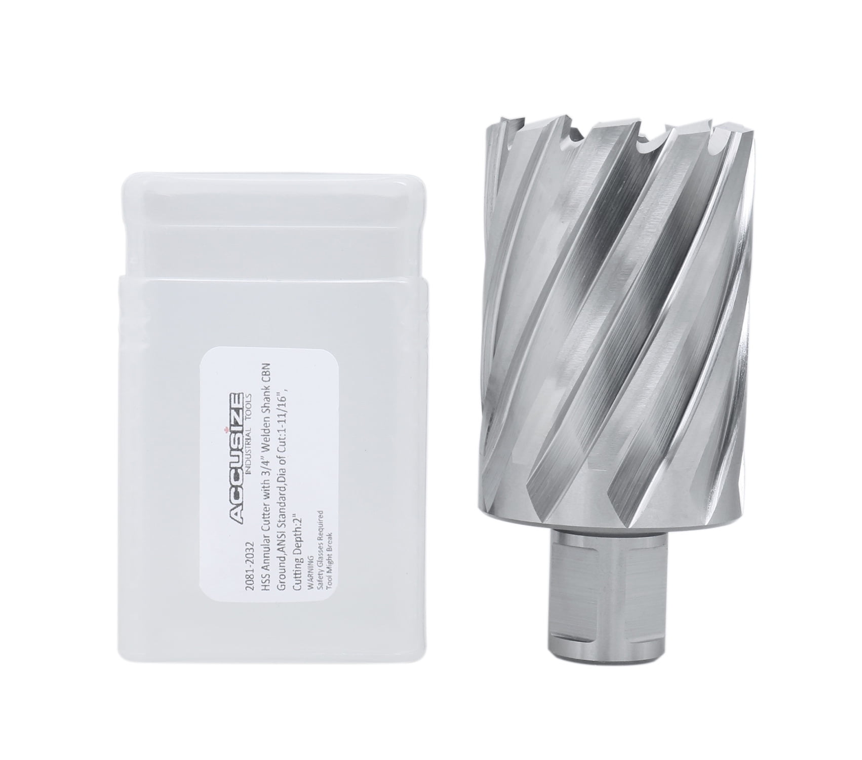 Accusize 1-11/16'' Cutting Dia, 3/4'' Weldon Shank, 2'' Cutting Depth H ...