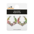 Way to Celebrate Halloween Bat Hoop, Snap Hoop Earring, Black, 1 Pair ...