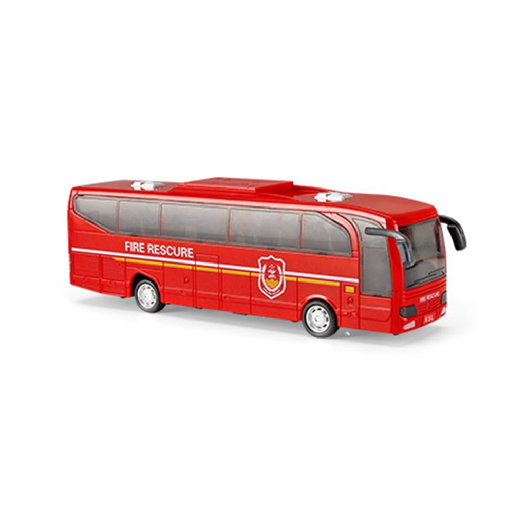 Pull Back Bus Rescue Vehicle Toy Police Bus Fire Rescure Bus School Bus ...
