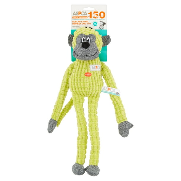 ASPCA Burlap & Pixel Monkey Dog Toy - Walmart.com
