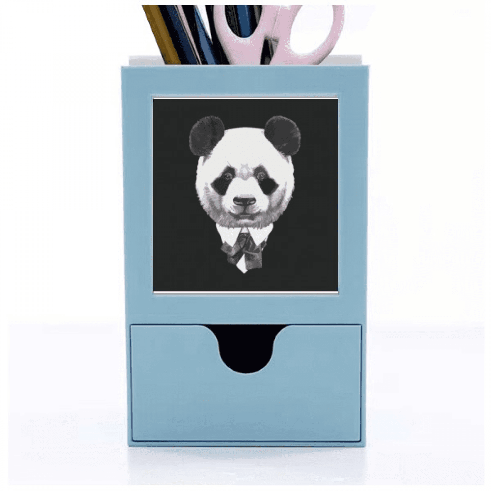 Gentleman Suit Handsome Panda Treasure Desk Supplies Organizer Pen ...
