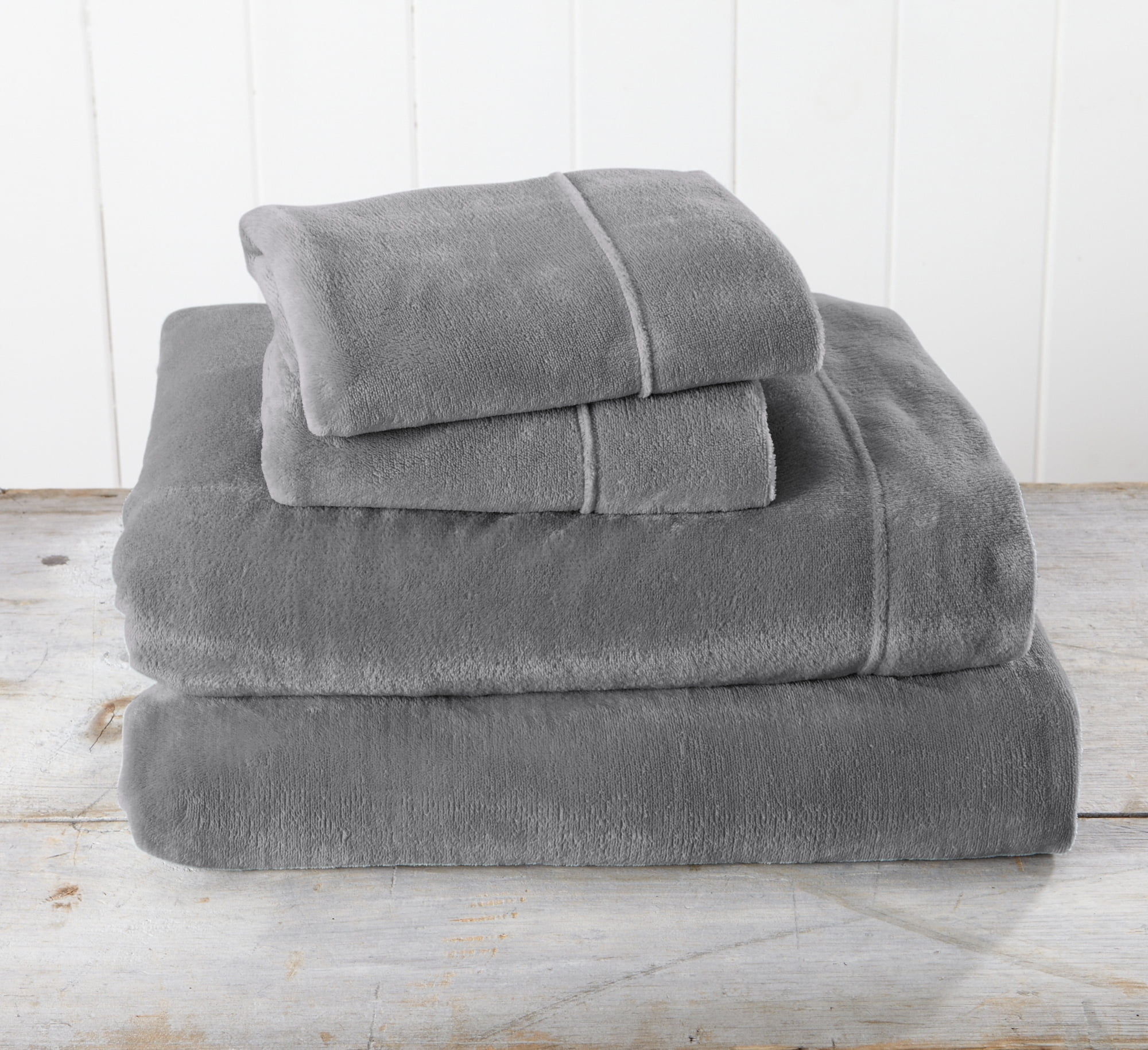 Great Bay Home Extra Soft Cozy Velvet Plush Sheet Set. Deluxe Bed ...