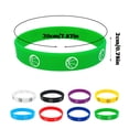 4-16PC Silicone Bracelets with Basketball Pattern Solid Color ...