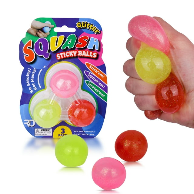 Squash Sticky Balls, Variety of fun colors. Sticky Squishy Sensory ...