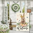 Newhomestyle Easter Floral Rabbit Garden Flag 12x18 Inch Double Sided ...