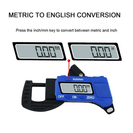 Plastic Precise Digital Thickness Caliper Micrometer Guage Ruler ...