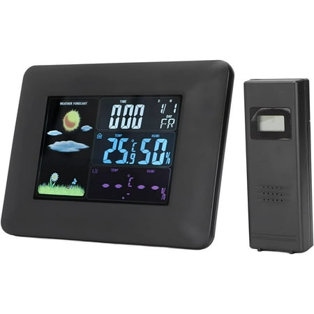 Weather Station Wireless Indoor Outdoor Thermometer, Color Display ...