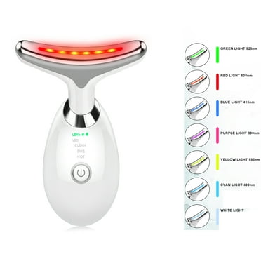 BeautifyEase Face Neck Massager,7-in-1 LED Lights for Skin Care,Rose ...