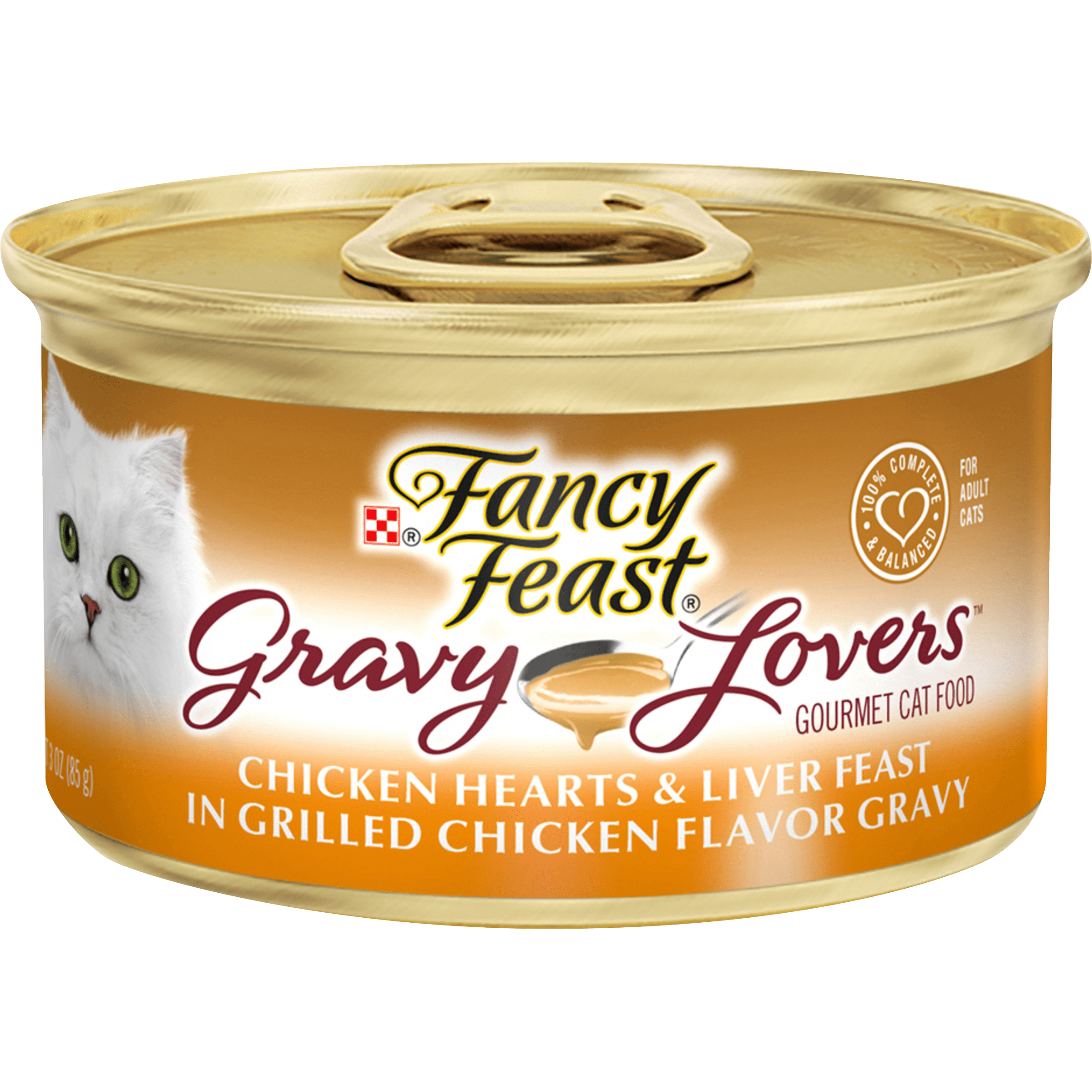  24 Pack Fancy Feast Gravy Wet Cat Food Gravy Lovers Chicken Hearts
