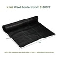 6ft Outdoor Weed Mat Weed Barrier Landscape Fabric, 2.4oz / 3.2oz ...