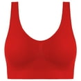 Tanghaowl Women's Seamless MID Solid Color Sports Bra With Removable ...