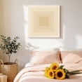 Beige Gradient Squares Canvas Wall Art for Living Room, Softness Layers ...