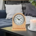 Analog Clock Movement Battery Operated Wooden Desktop Clock Countertop ...